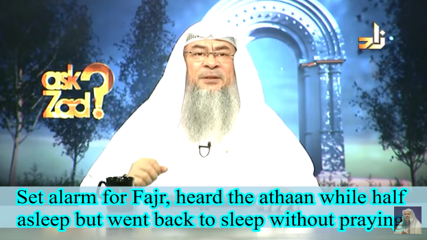 Set alarm for Fajr, heard athan while half asleep, but went back to sleep Set alarm for Fajr, heard athan while half asleep, but went back to sleep
